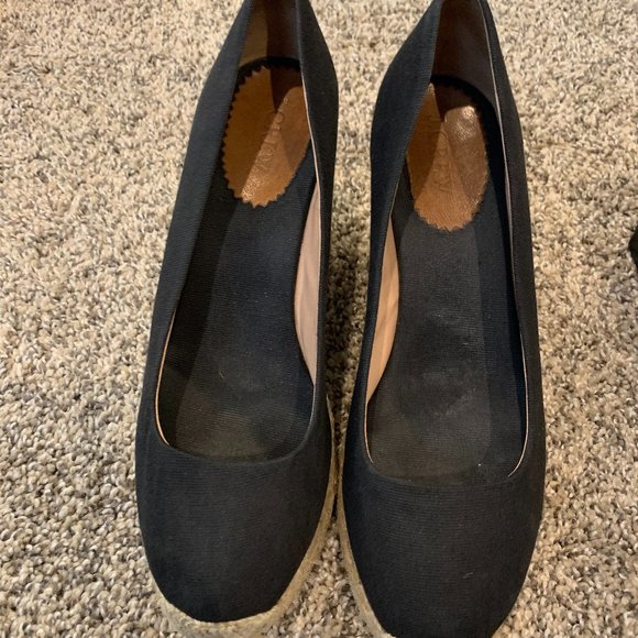J. Crew | Shoes | Jcrew Seville Espadrille Wedges Black | Poshmark